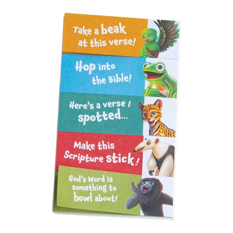 Rainforest Falls Vbs Bible Buddy Sticky Tabs Group