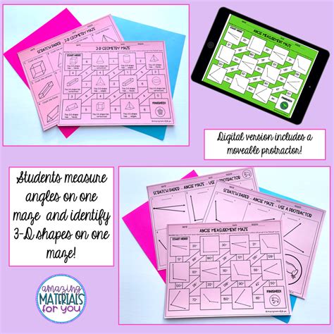 Geometry Puzzles Mazes Task Cards Made By Teachers