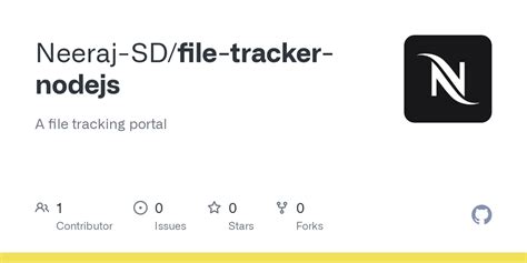 GitHub Neeraj SD File Tracker Nodejs A File Tracking Portal