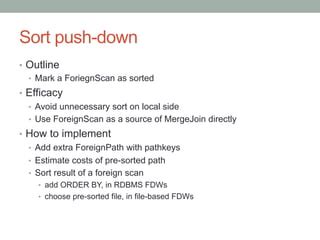 Foreign Data Wrapper Enhancements PPT