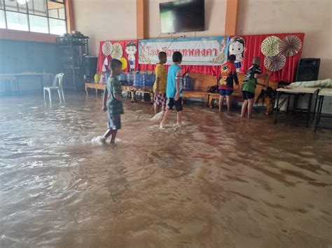 ฝนตกหนักระบายน้ำไม่ทัน⛈ ที่นี่อำเภอโนนไทย