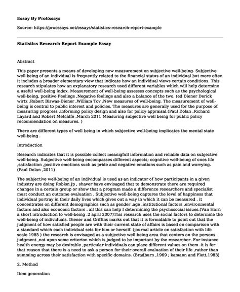 📌 Statistics Research Report Example Free Essay Term Paper Example