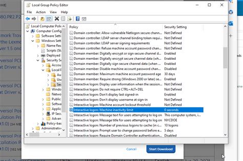 Windows 10 Interactive Logon Machine Inactivity Resetting To Zero