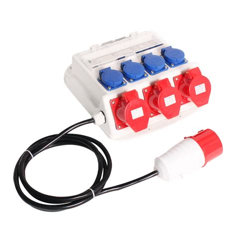 Phltd 16a 240v Portable Power Socket Box With Cee Panel With The Socket And Circuit Breaker