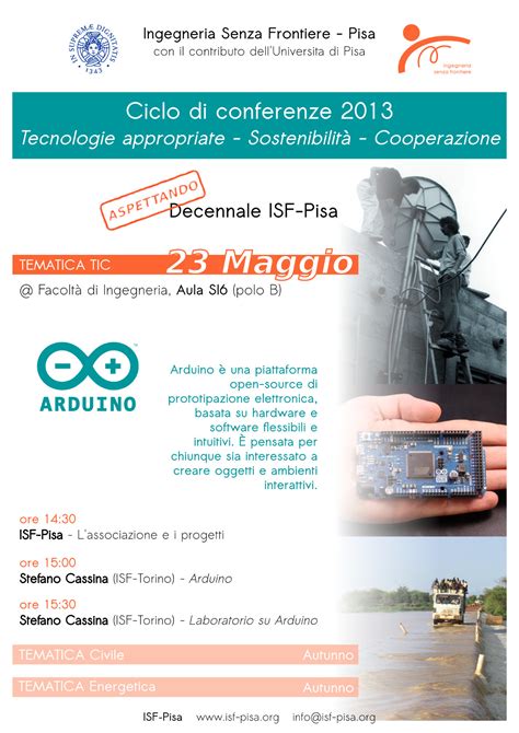 Arduino Conferenza E Laboratorio Ingegneria Senza Frontiere Pisa