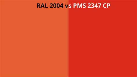 Ral 2004 Vs Pms 2347 Cp Ral Colour Chart Uk