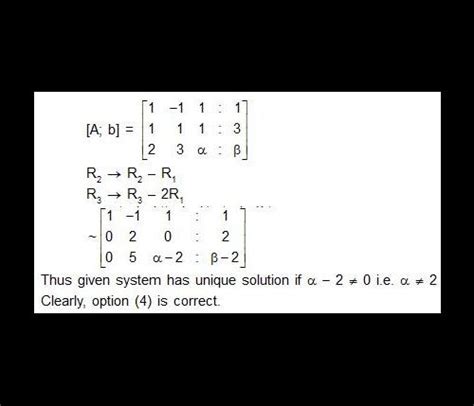 Let A And B Then The System AX B Over The Real Numbers Has