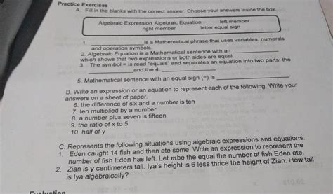 solved practice exercises a fill in the blanks with the co[algebra