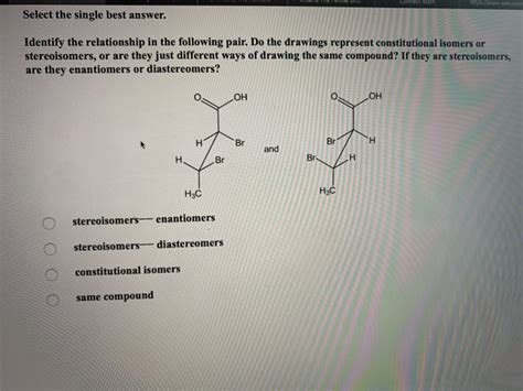 solved select the single best answer identify the