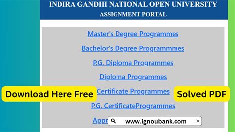 Ignou Assignment Download 2025 Get Your Assignments And Solved Pdfs Easily