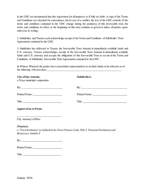 Irrevocable Trust Agreement In Word And Pdf Formats Page 2 Of 9