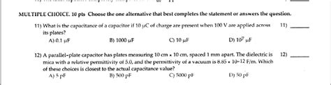solved multiple choice 10 pts choose the one alternative