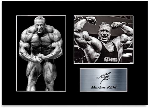 Markus Ruhl Bodybuilder Signed Photo Display Mount A4 Motivational Poster Etsy