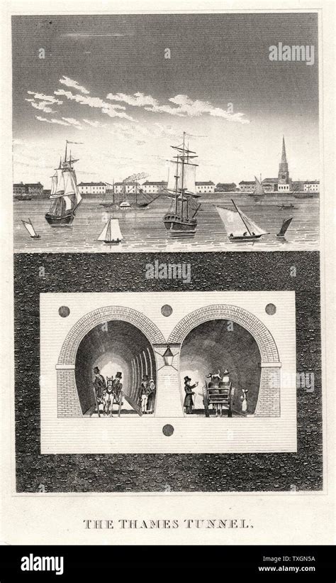 Cross Section Showing Position Of Mibrunels Double Arched Masonry