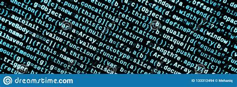 Javascript Code In Text Editor Coding Cyberspace Concept Screen Of