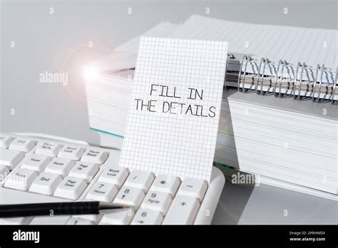 Handwriting Text Fill In The Details Business Showcase Add Information