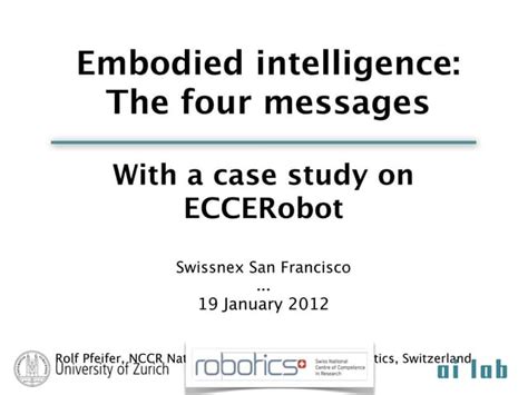 Embodied Intelligence The Four Messages Key
