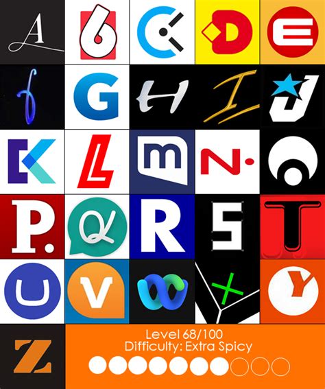 The 100 Logo Alphabet Quiz Challenge Level 68 Extra Spicy Difficulty R Quiz