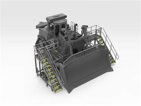 Caterpillar D10t2 Engine Bay Access Platform Set Bend Tech Group