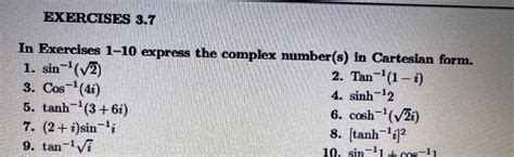 In Drercises Express The Complex Number S In Chegg
