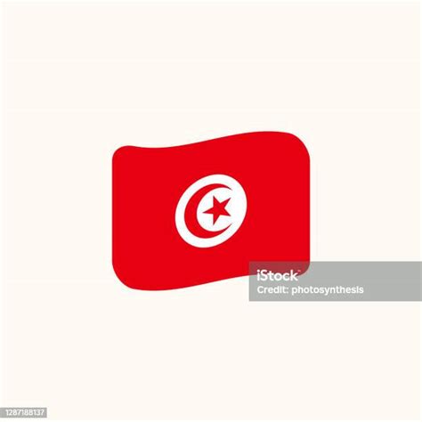 튀니지 벡터의 국기 고립 된 튀니지 물결 모양의 깃발 플랫 벡터 가득 찬에 대한 스톡 벡터 아트 및 기타 이미지 가득 찬