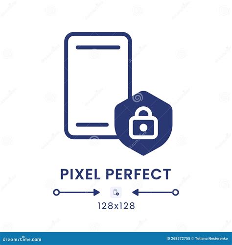 Mobile Device Security Black Solid Desktop Icon Stock Vector Illustration Of Online Vector