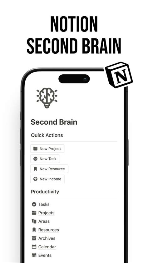 Adhd Notion Template Second Brain Notion Dashboard Adhd All In One Aesthetic Notion Planner
