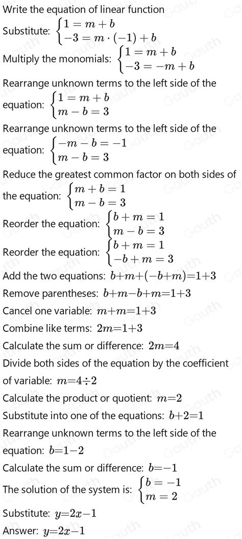 Solved The Equation Of The Line Passing Through The Points 11 1 3 Is Math