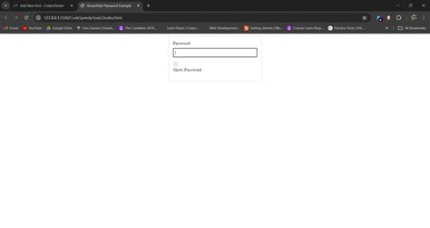 Showhide Password Option In A Login Form Using Javascript