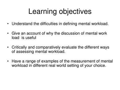 Ppt Mental Workload Assessment Powerpoint Presentation Free Download