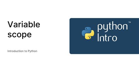 Variable Scope Introduction To Python