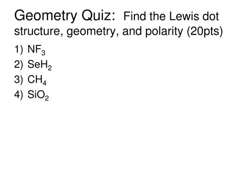Ppt Vsepr Theory Molecular Geometry And Polarity Guide Powerpoint