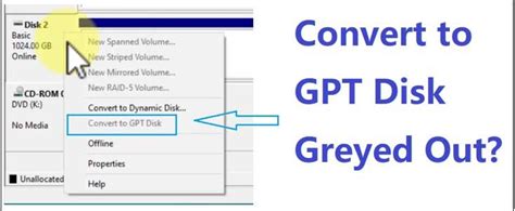 Disk Management Convert To Gpt Greyed Out Fix It Now