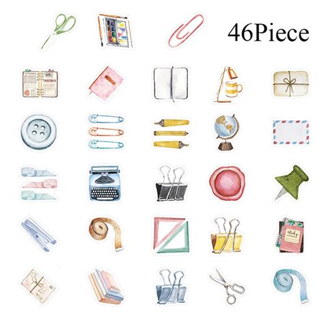 Buy 46pcsbox Stationery Stickers Cute Bullet Journal