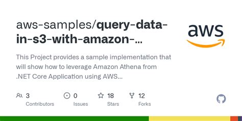 Query Data In S3 With Amazon Athena And Aws Sdk For Dotnethospitalrepositorycs At Main · Aws