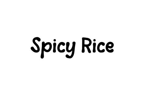 Spicy Rice Font Free Font Download