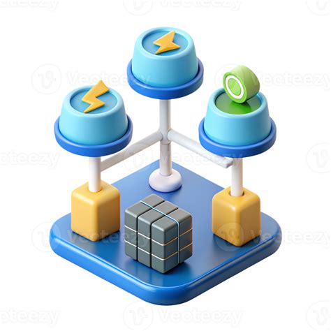 3d Illustration Of A Blockchain Network With Interconnected Nodes Highlighting The Concept Of