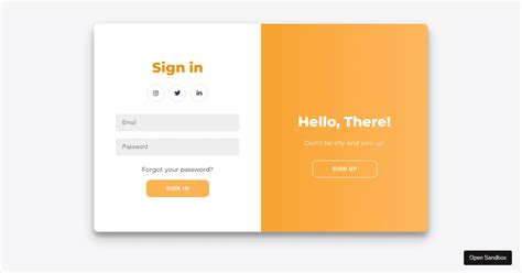 Signin Signup Form React Codesandbox