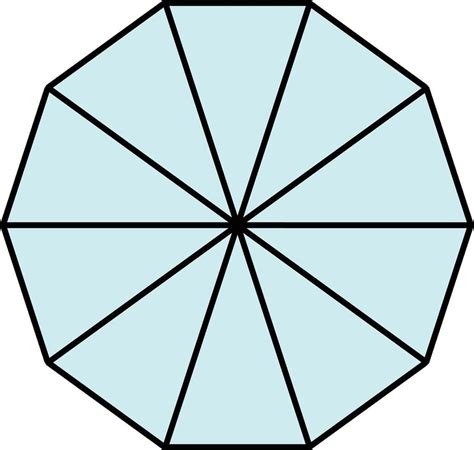 Decagon Tenth Fraction 55347276 Vector Art At Vecteezy