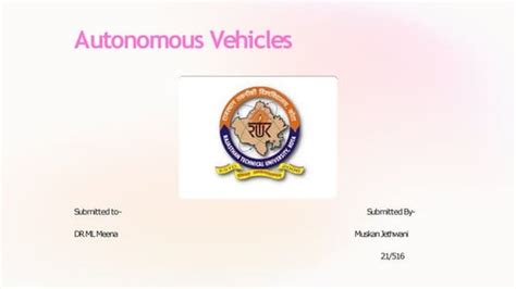 Autonomous Vehicles Ppt Pptx