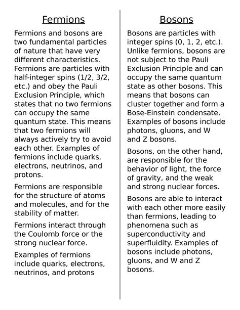 2 This Article Is About The Differences Between Fermions And Bosons Fermions Fermions And