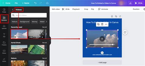 how do i embed a video in canva