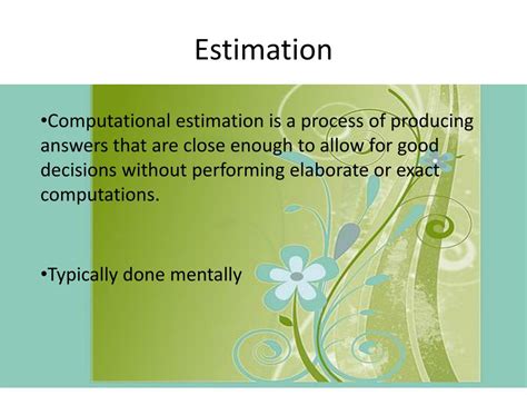 Ppt Chapter 10 Computation Methods Calculators Mental Computation And Estimation Powerpoint