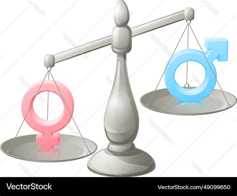 Man Woman Scales Concept Royalty Free Vector Image