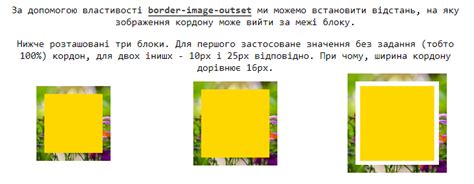 Css властивість Border Image Outset