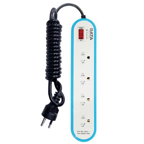 Data รางปลั๊กไฟ มอก 3 ช่อง 5 เมตร รุ่น Ap4156 สีฟ้า Shopee Thailand