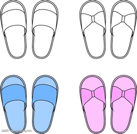 拖鞋样子怎么画 拖鞋样子图纸 第3页 大山谷图库