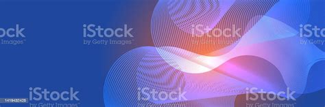 추상적인 파란 물결이 흐르는 배너 배경 디자인 벡터 일러스트레이션 흐르는 입자 파동 동적 모션 스트림 디지털 기술 곡선 모던