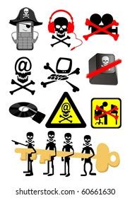 Symbols Representing Different Types Internet Security Stock