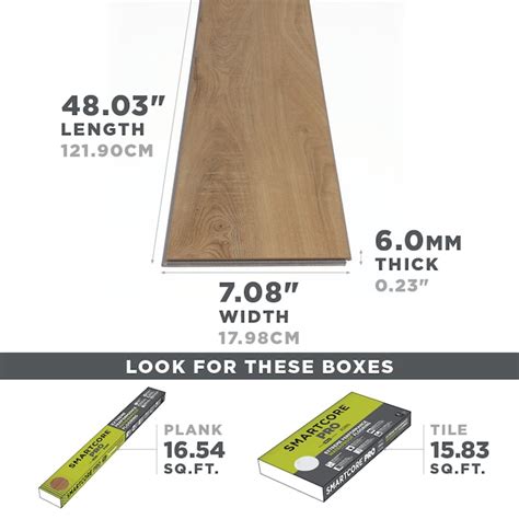 Smartcore Pro Canopy Oak Brown 20 Mil X 7 In W X 48 In L Water